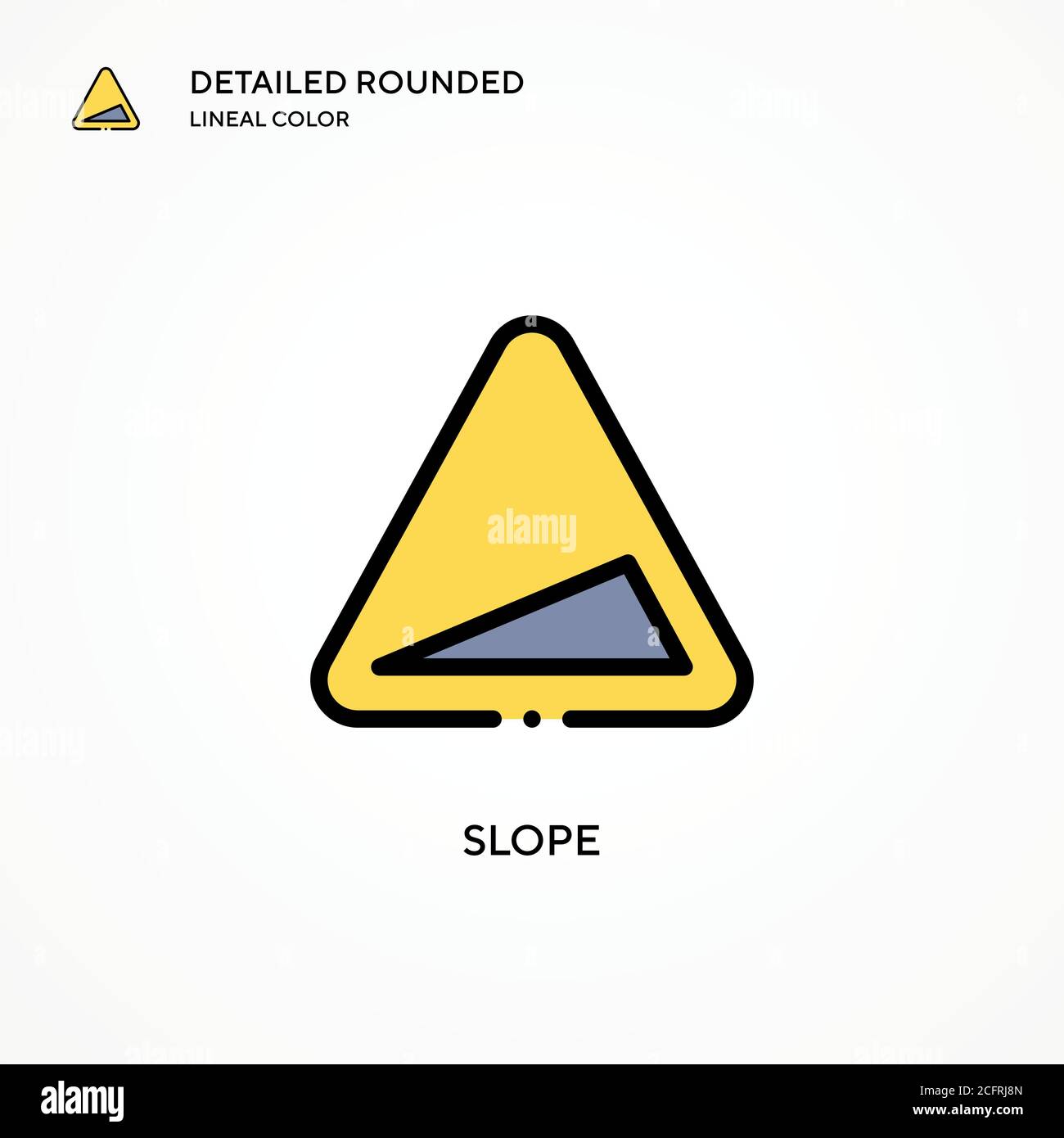 Slope vector icon. Modern vector illustration concepts. Easy to edit ...