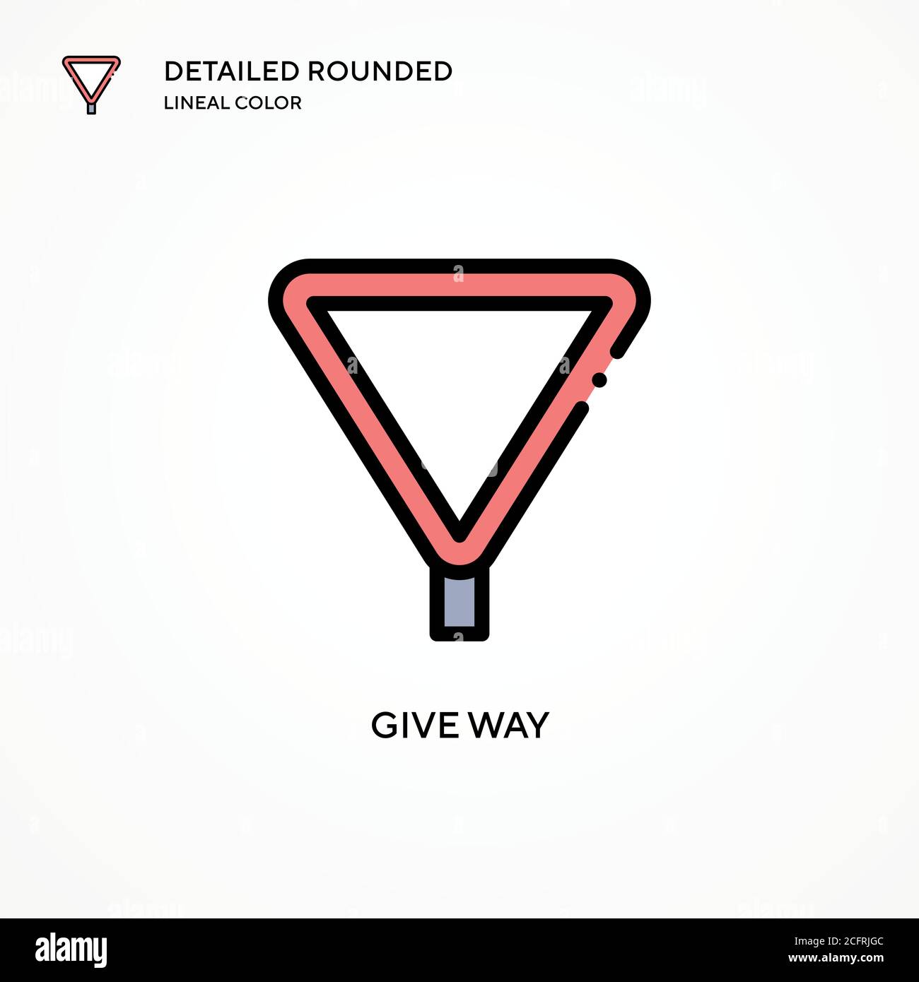 Give way vector icon. Modern vector illustration concepts. Easy to edit ...