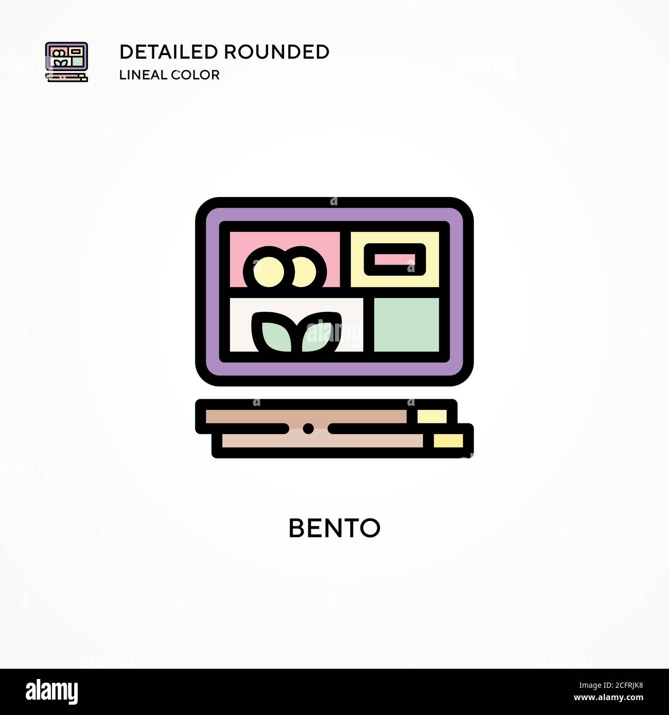 Bento vector icon. Modern vector illustration concepts. Easy to edit ...