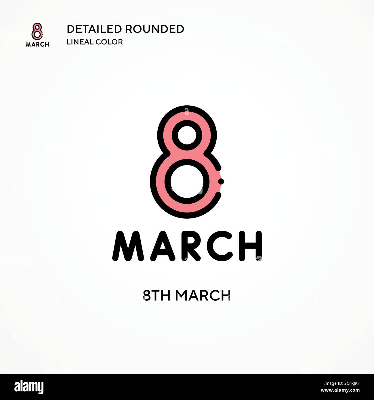 8th march vector icon. Modern vector illustration concepts. Easy to ...