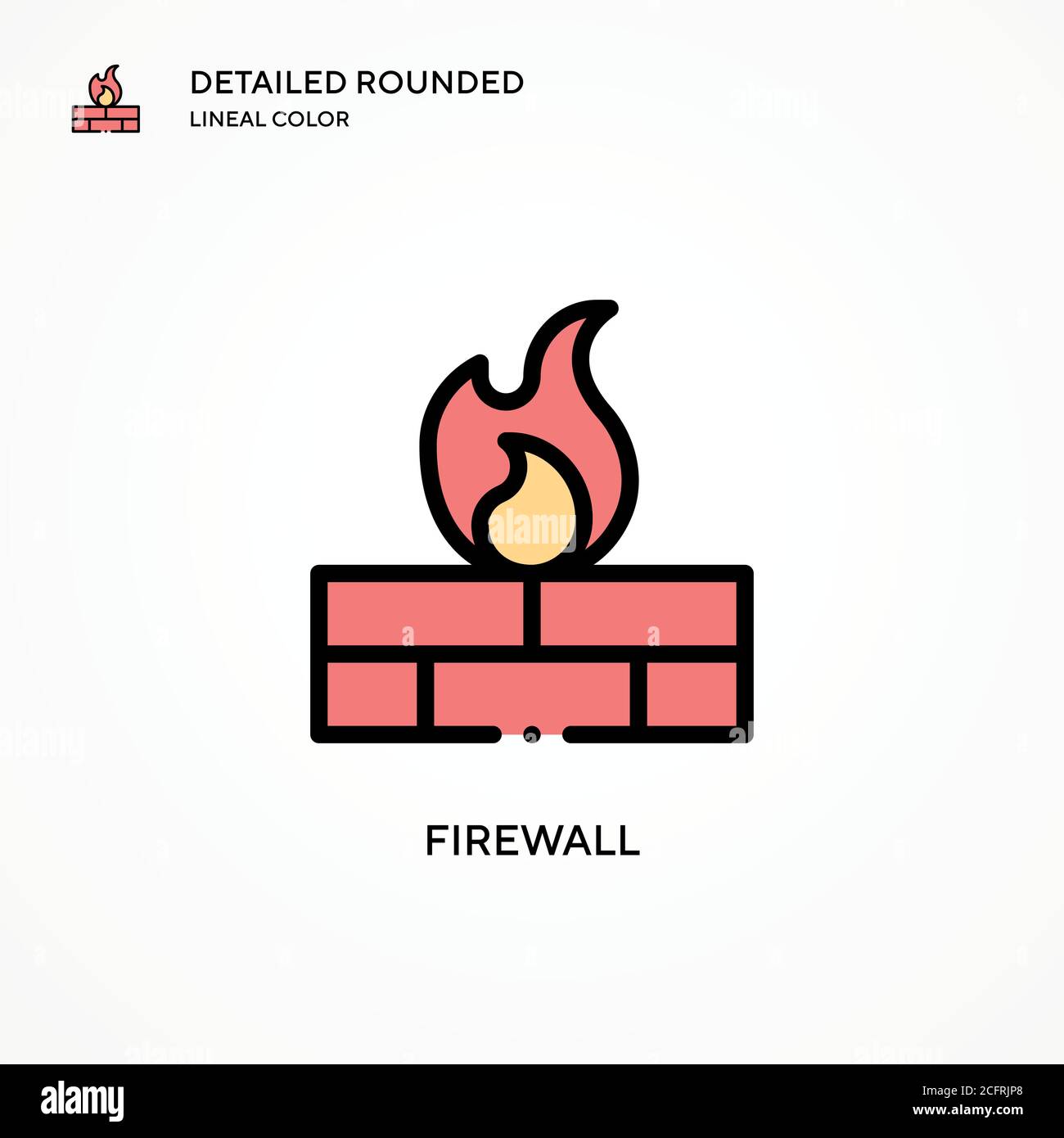 Firewall vector icon. Modern vector illustration concepts. Easy to edit ...