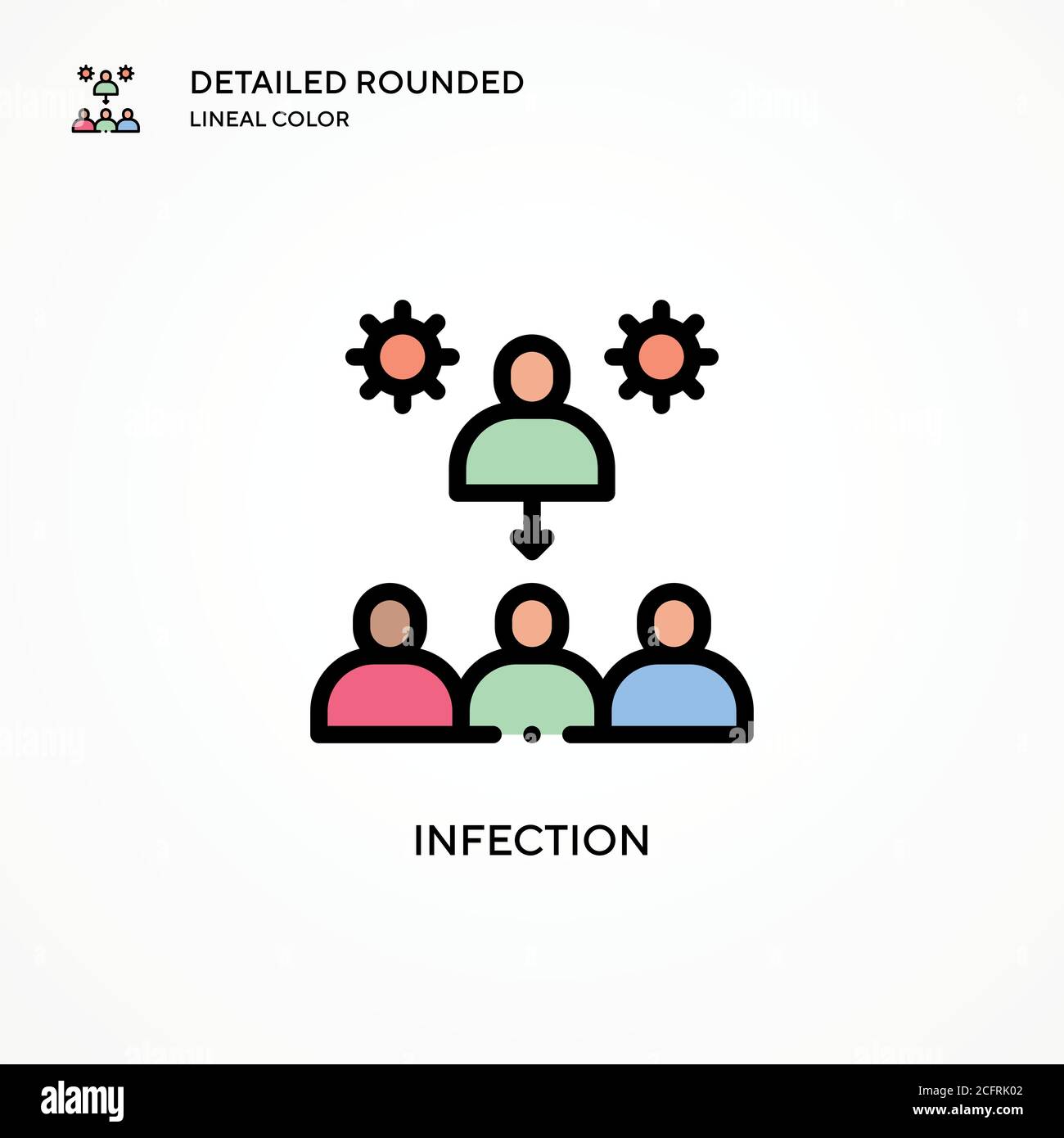Infection vector icon. Modern vector illustration concepts. Easy to ...