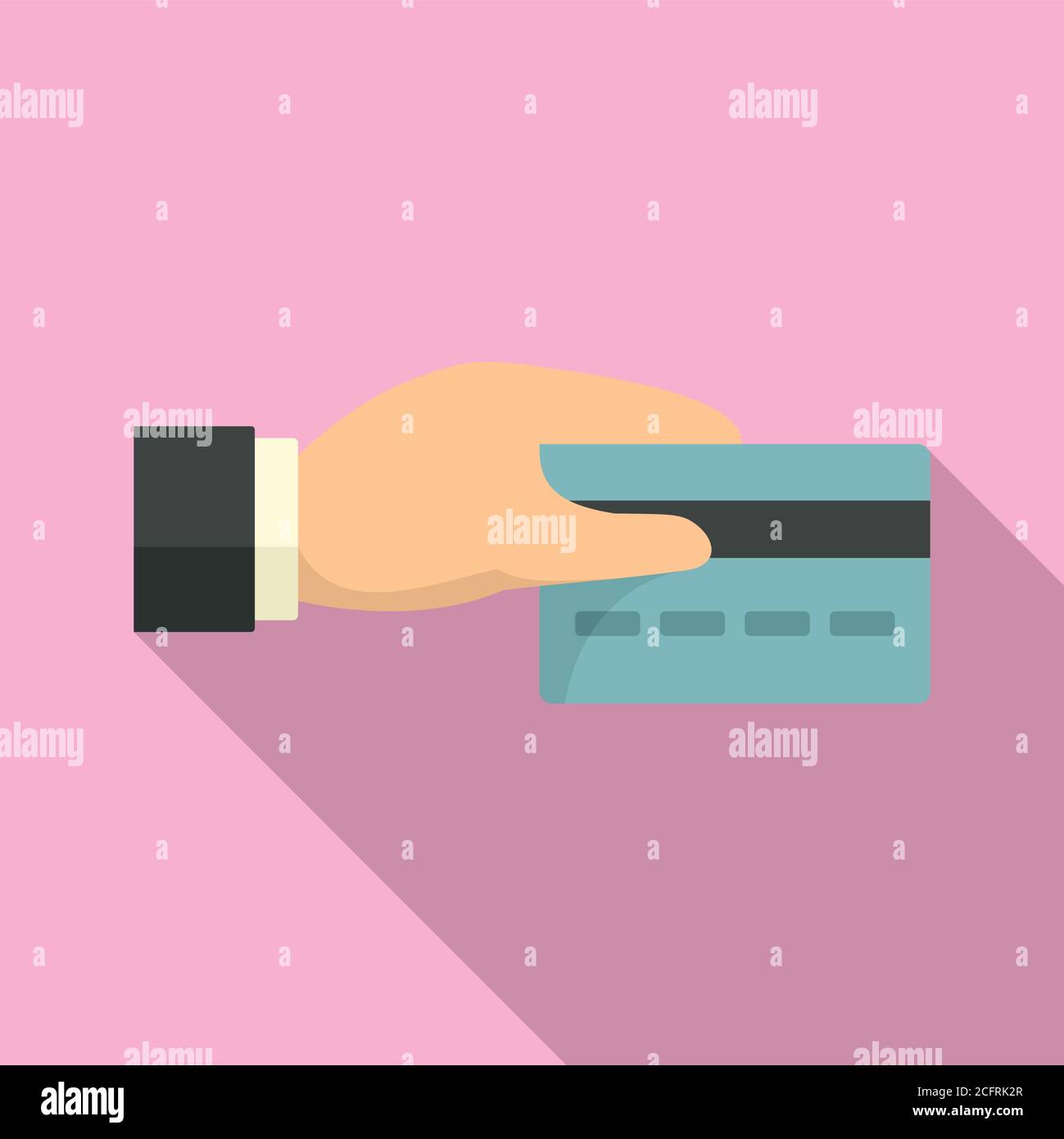 Crowdfunding credit card icon. Flat illustration of crowdfunding credit ...