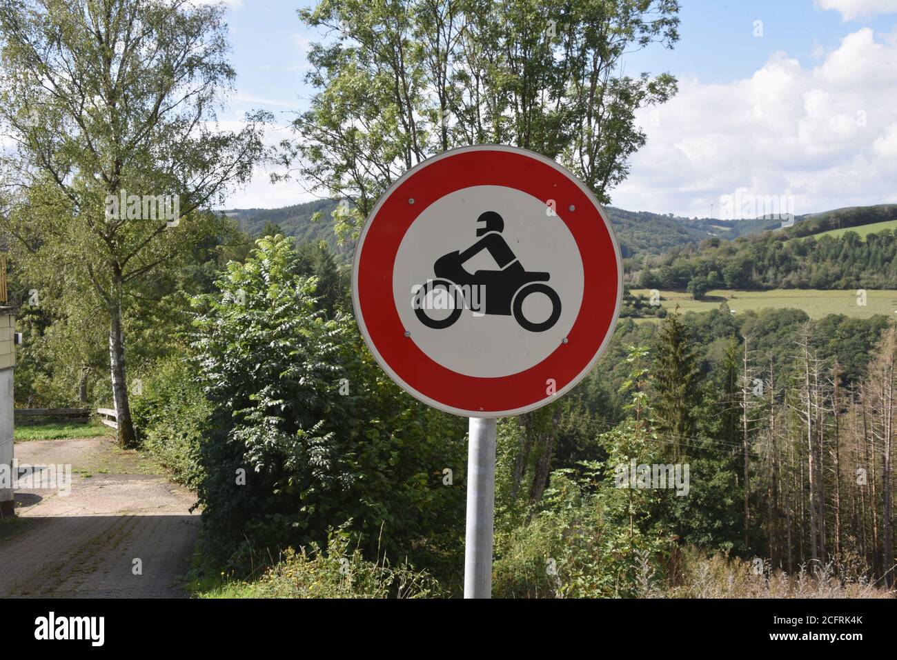 Dasburg, Germany. 06th Sep, 2020. Traffic sign transit prohibited for ...