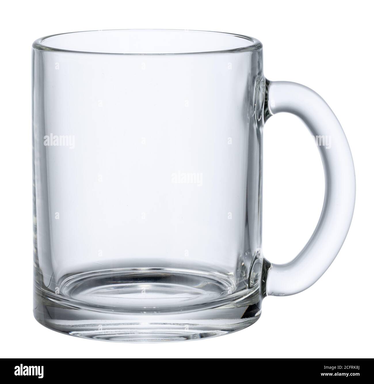 Empty glass cup isolated on white background Stock Photo - Alamy