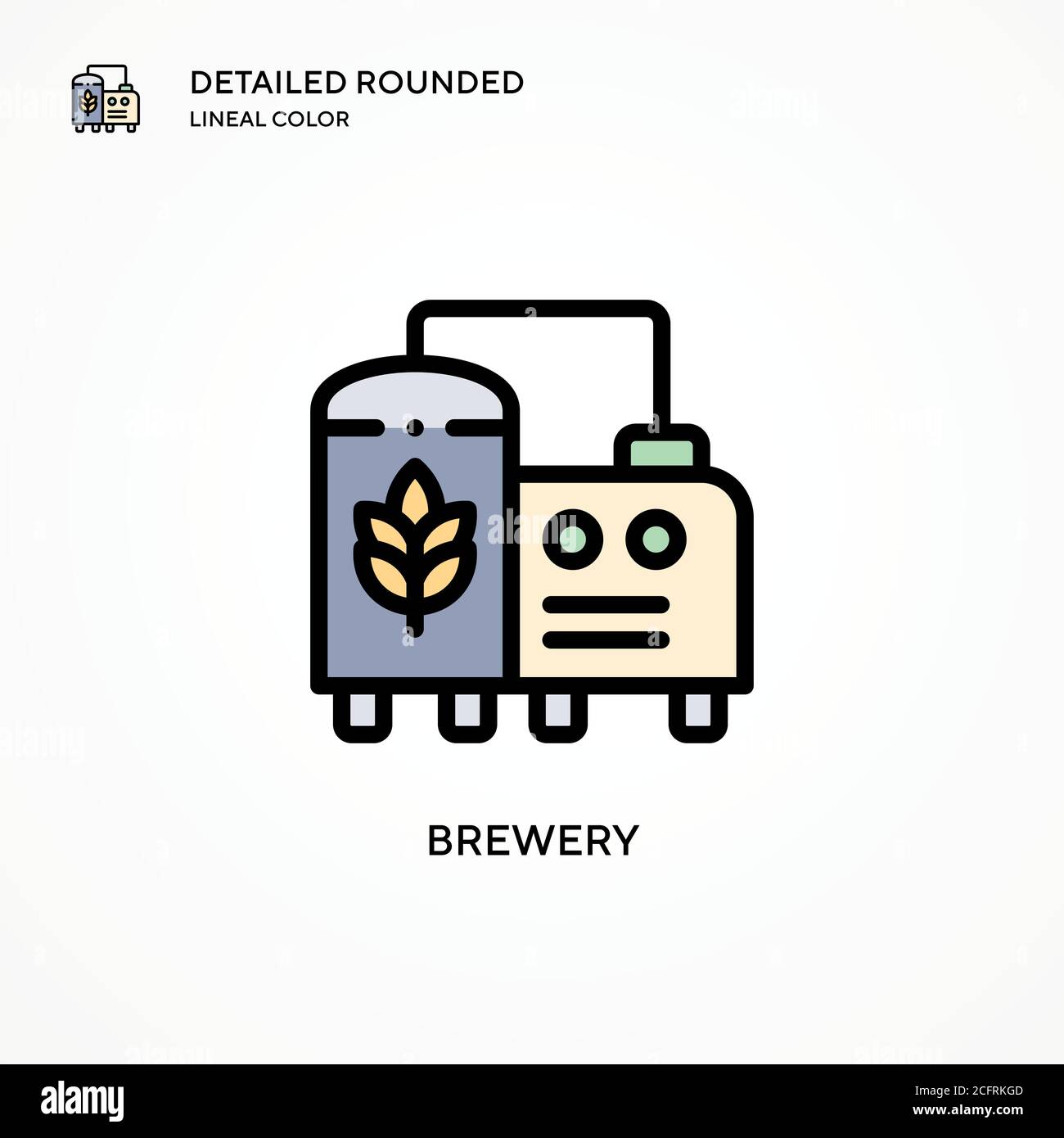 Brewery vector icon. Modern vector illustration concepts. Easy to edit ...