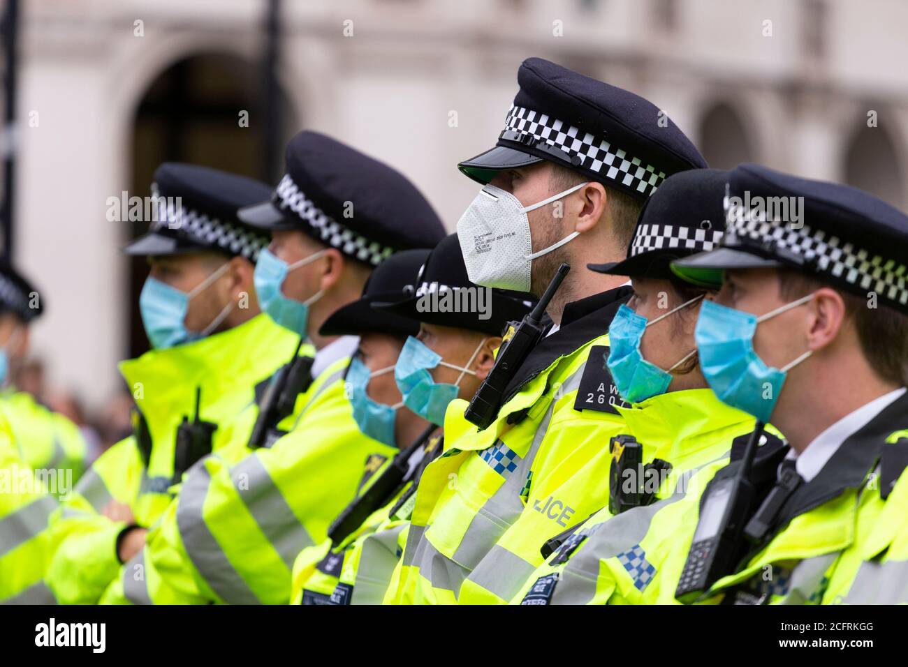 Police blockade in front of Houses of Parliament, 'Carnival of ...