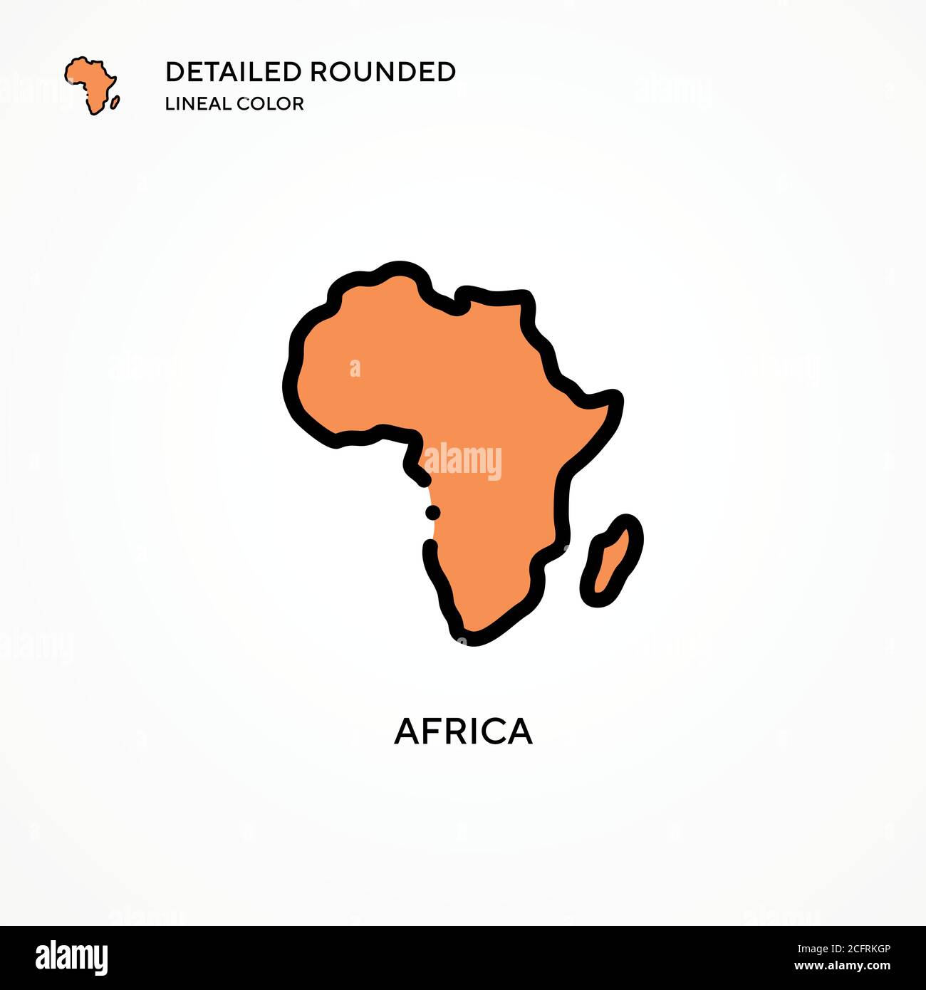 Africa vector icon. Modern vector illustration concepts. Easy to edit ...