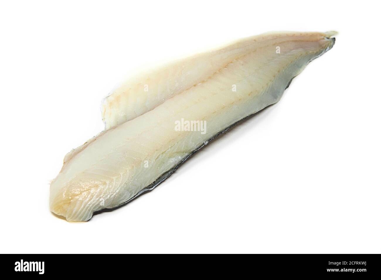 White skin-on fish fillets isolated on white Stock Photo - Alamy
