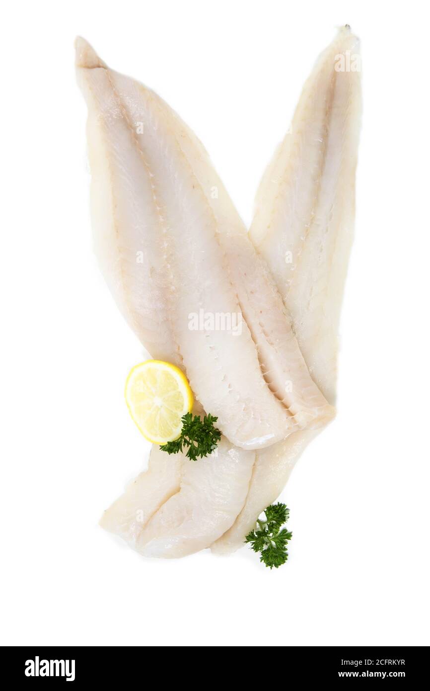 Boneless raw fish fillet isolated on white background Stock Photo - Alamy