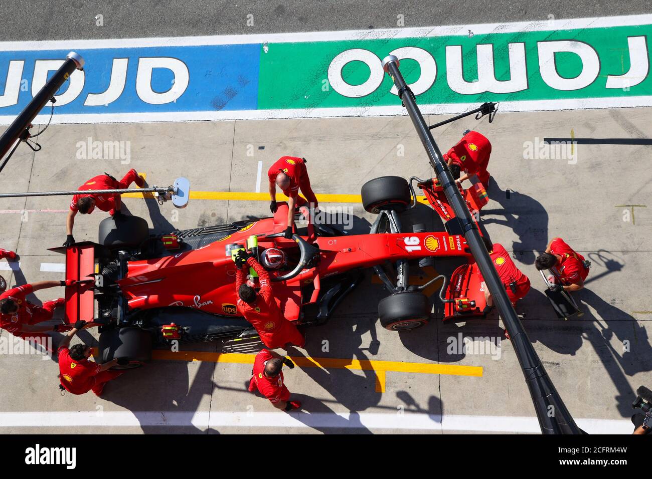 LECLERC Charles (mco), Scuderia Ferrari SF1000, action pitlane during the Formula 1 Gran Premio ...