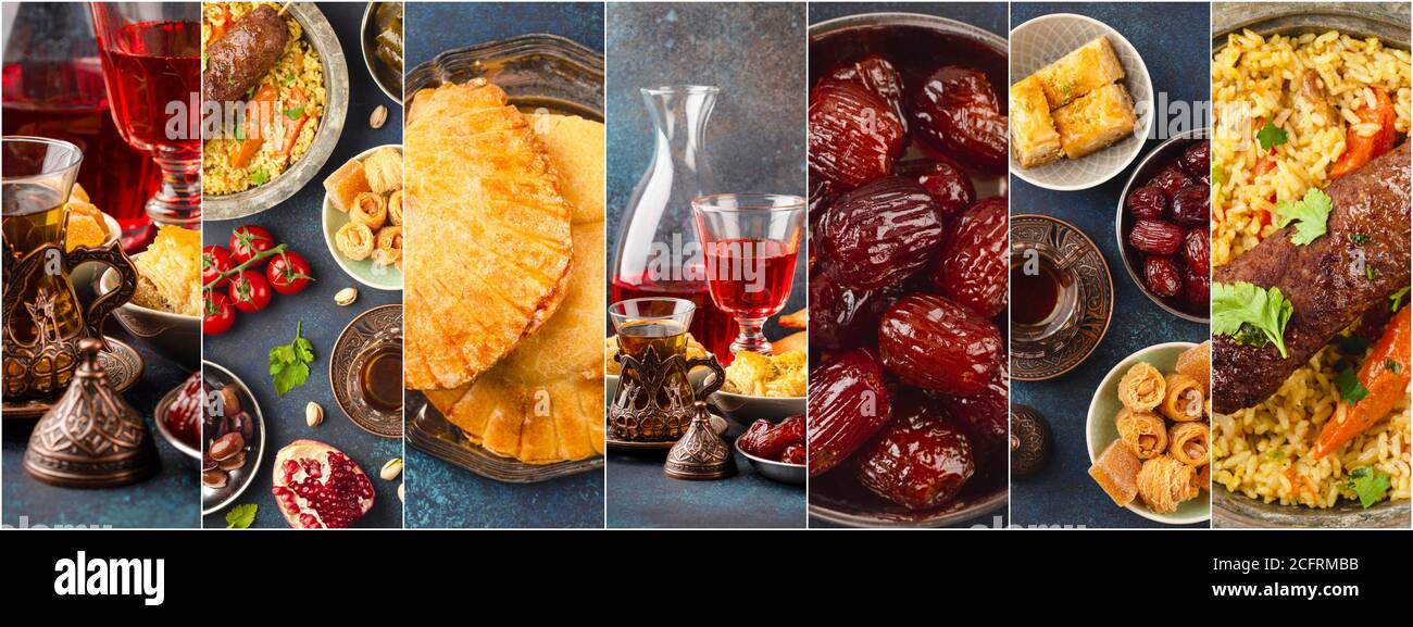 Arab food collage Stock Photo - Alamy