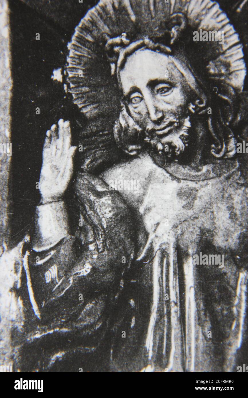 Fine 1970s vintage black and white photography of religious iconography ...