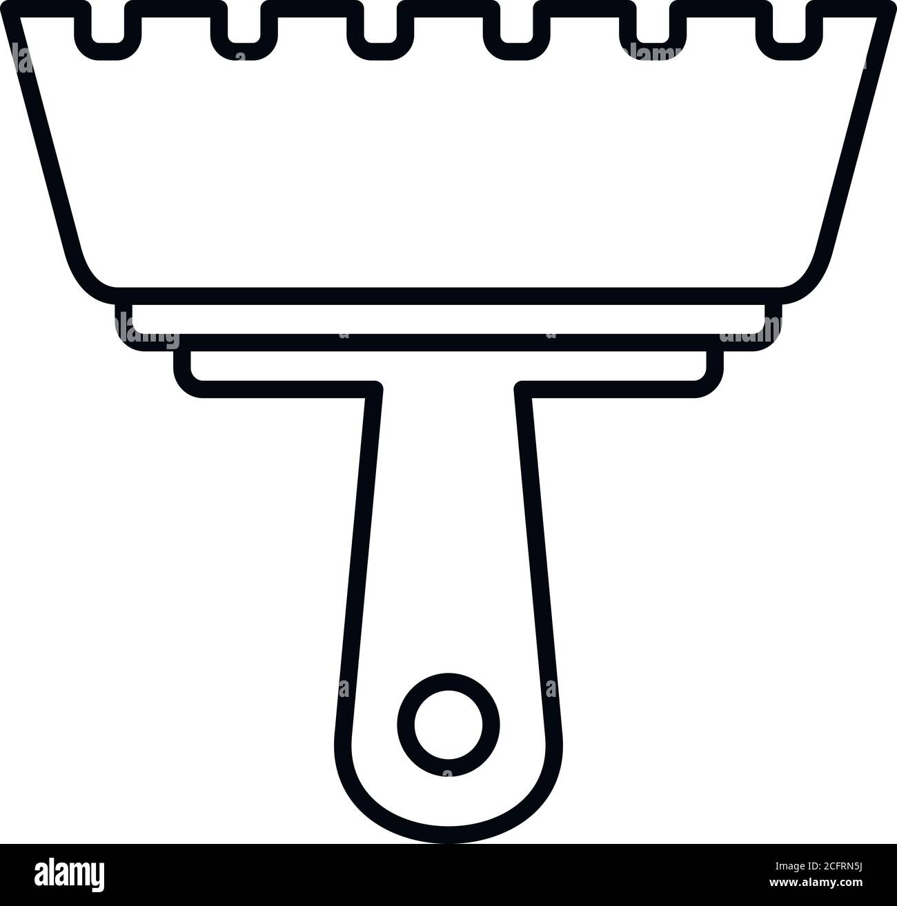 Tiler steel putty icon. Outline tiler steel putty vector icon for web ...