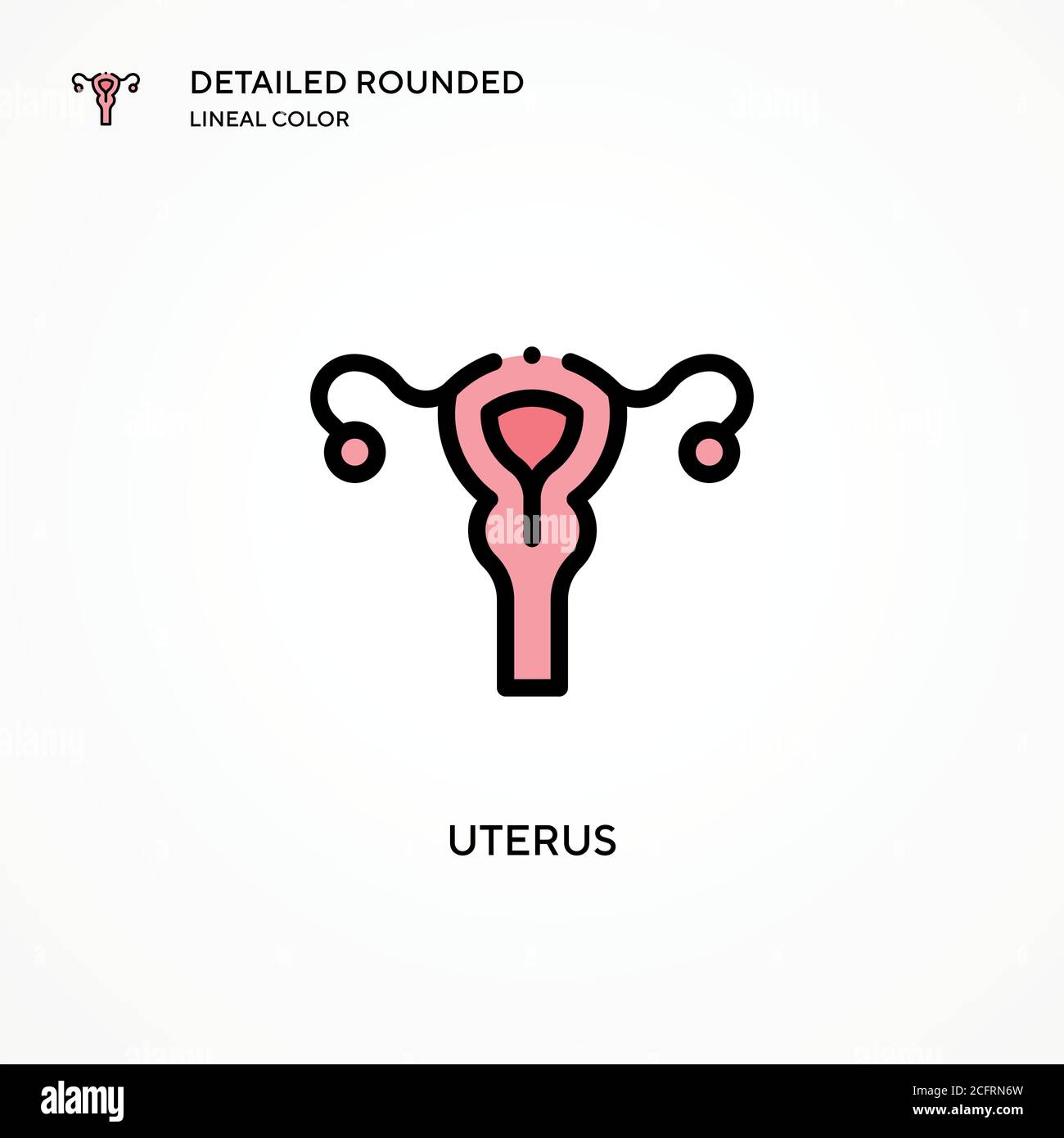 Uterus vector icon. Modern vector illustration concepts. Easy to edit ...