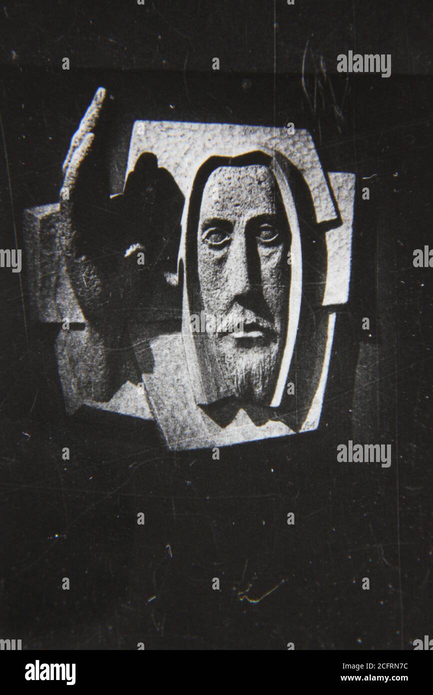 Fine 1970s vintage black and white photography of religious iconography ...