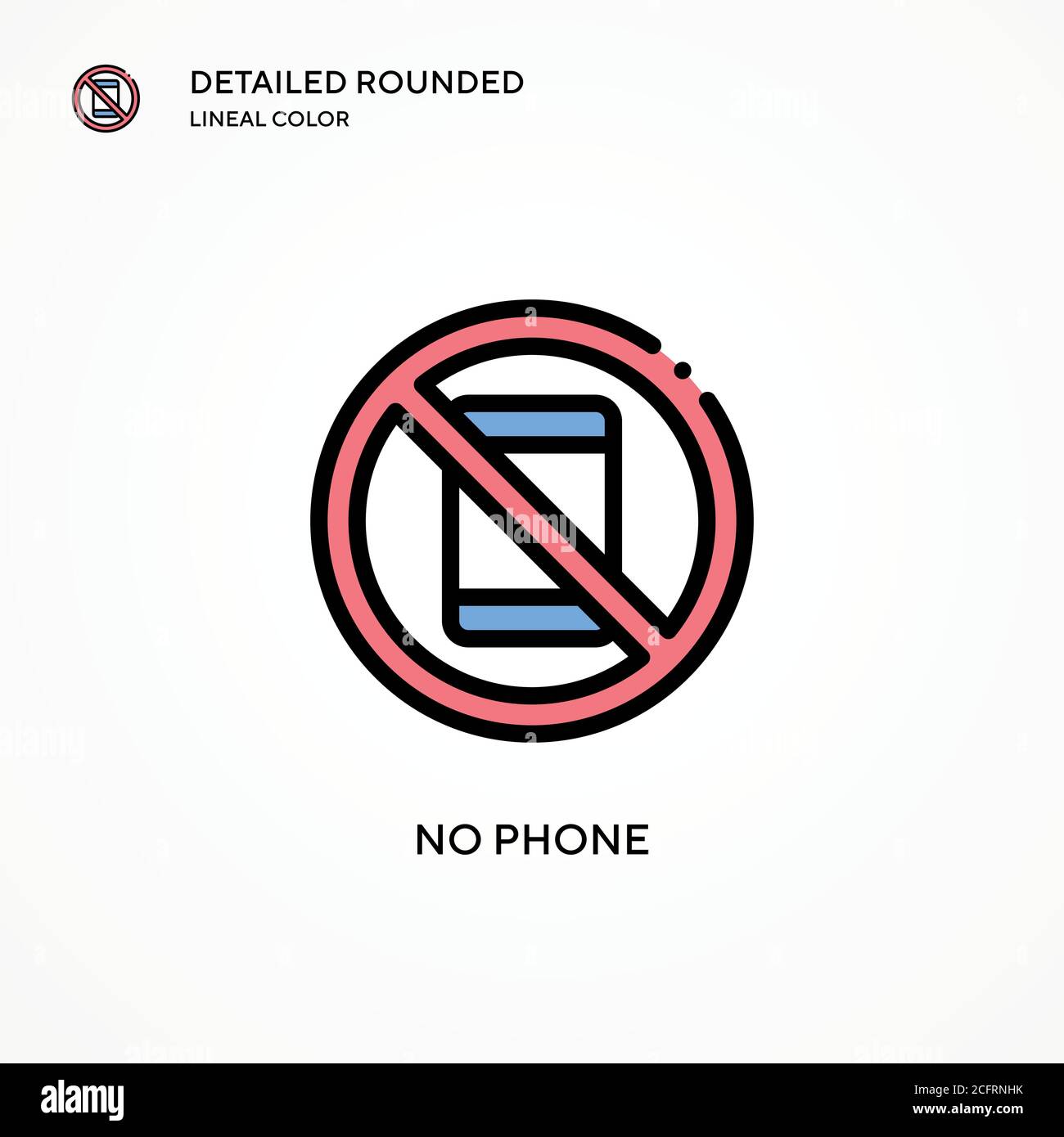 No phone vector icon. Modern vector illustration concepts. Easy to edit ...