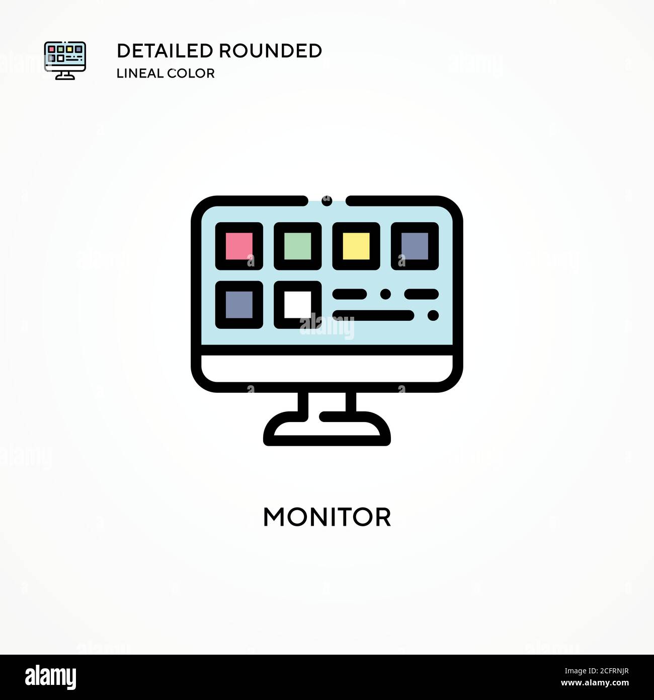 Monitor vector icon. Modern vector illustration concepts. Easy to edit ...