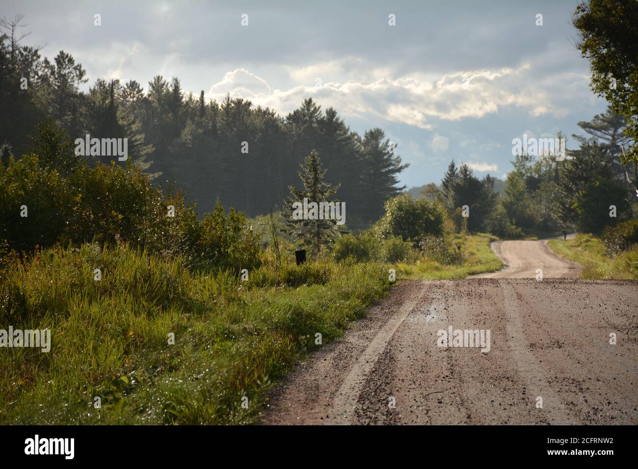 Autumn in rural Ontario with storm clouds in sy Stock Photo - Alamy