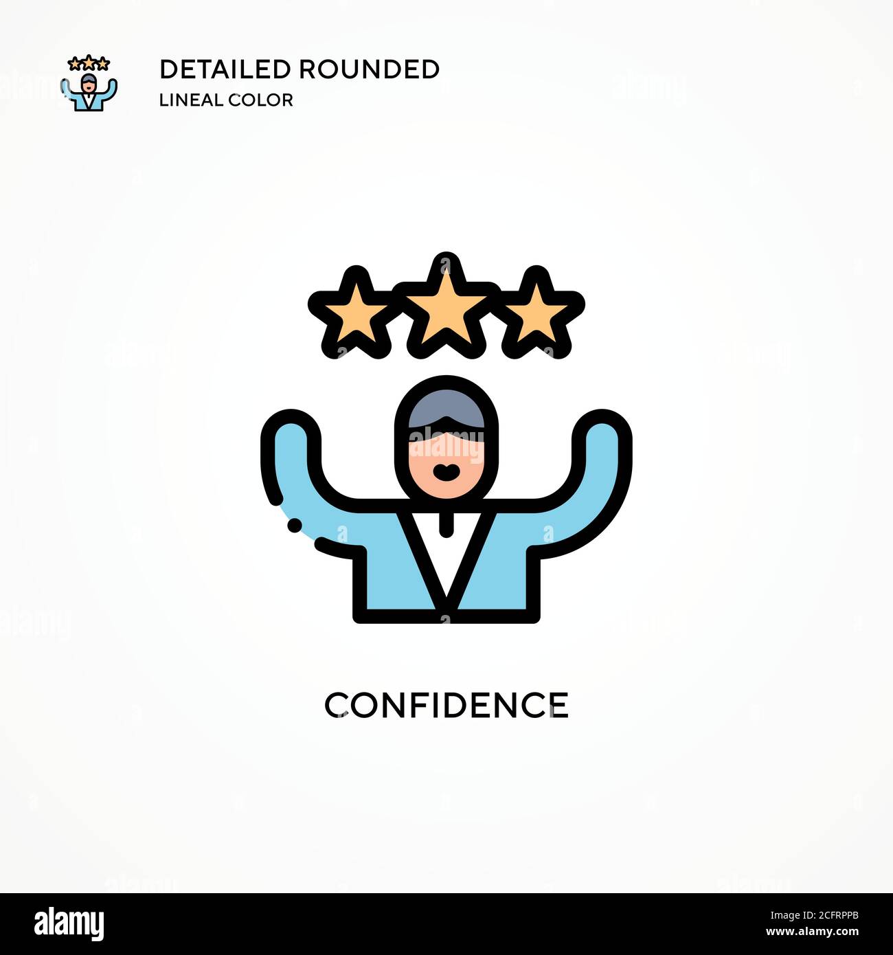Confidence vector icon. Modern vector illustration concepts. Easy to ...