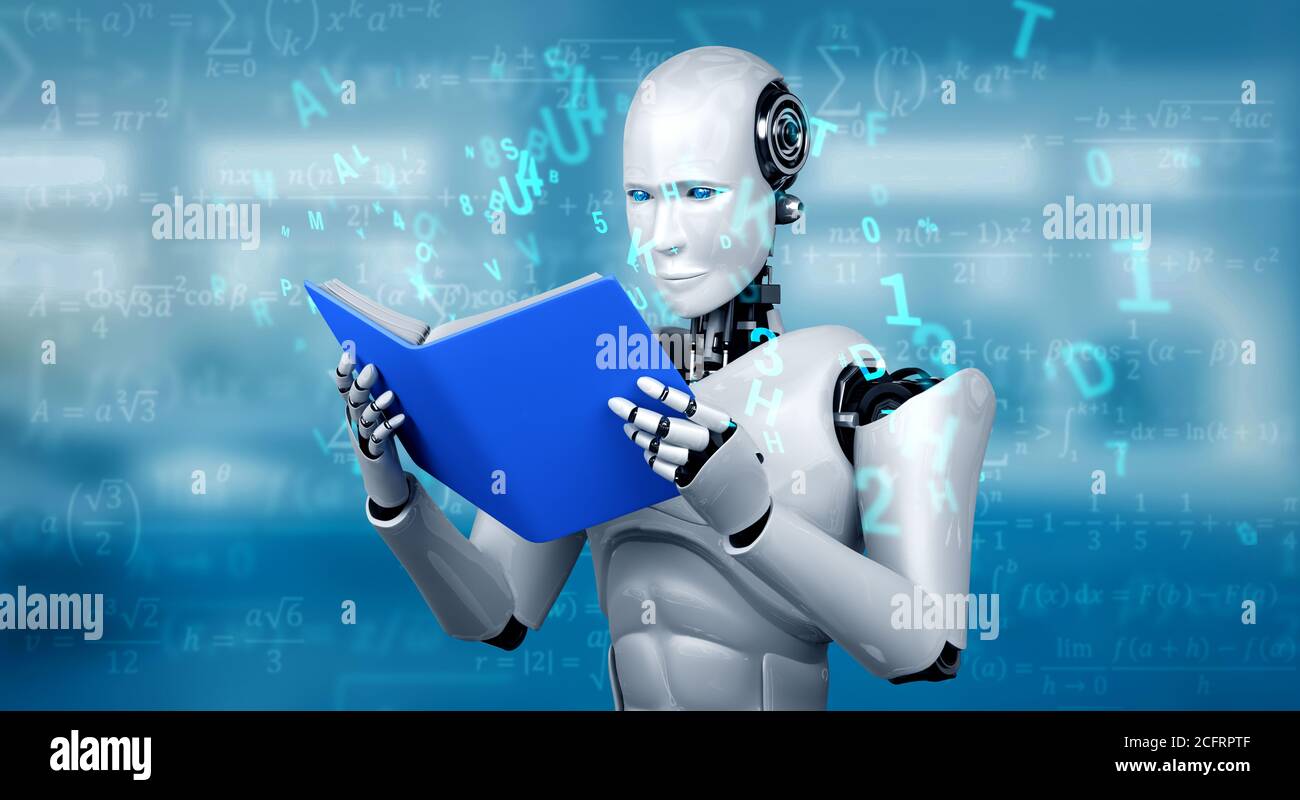 Robot reading hi-res stock photography and images - Alamy