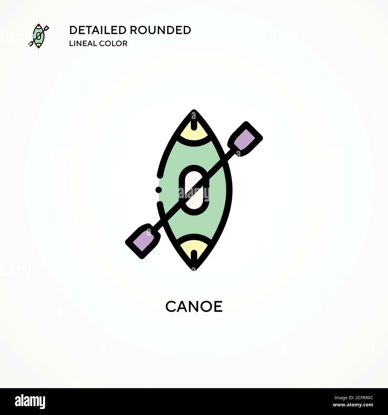 Canoe vector icon. Modern vector illustration concepts. Easy to edit ...