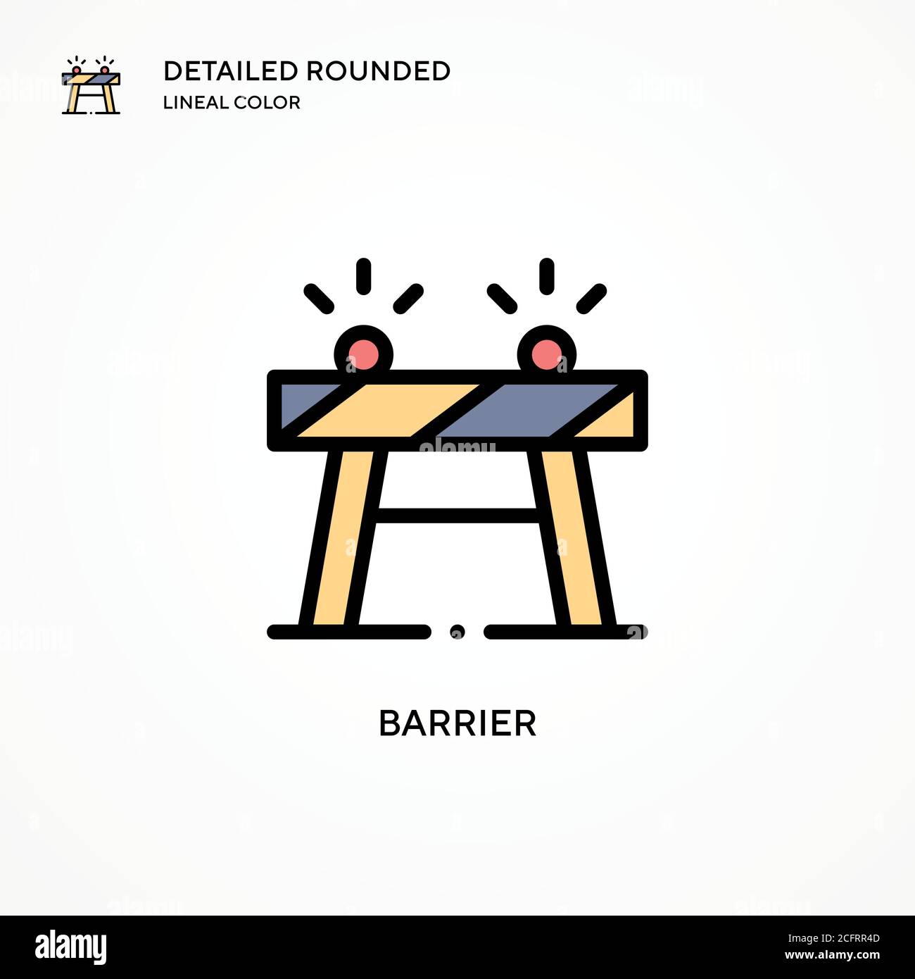 Barrier vector icon. Modern vector illustration concepts. Easy to edit ...