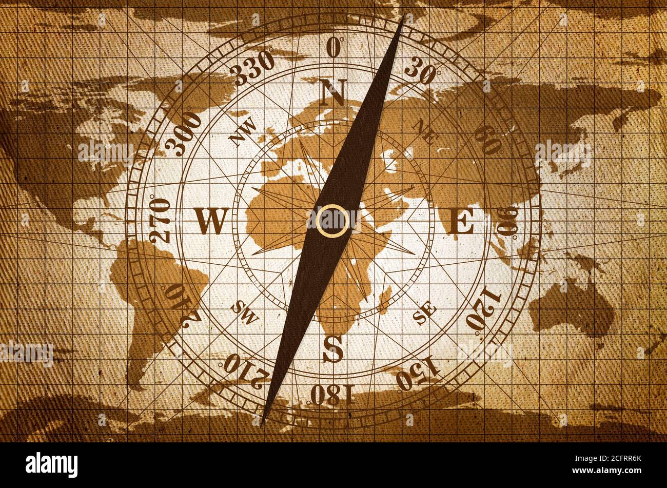 Vintage Travel Manuscript With Map and Compass Adventure Background,Map ...