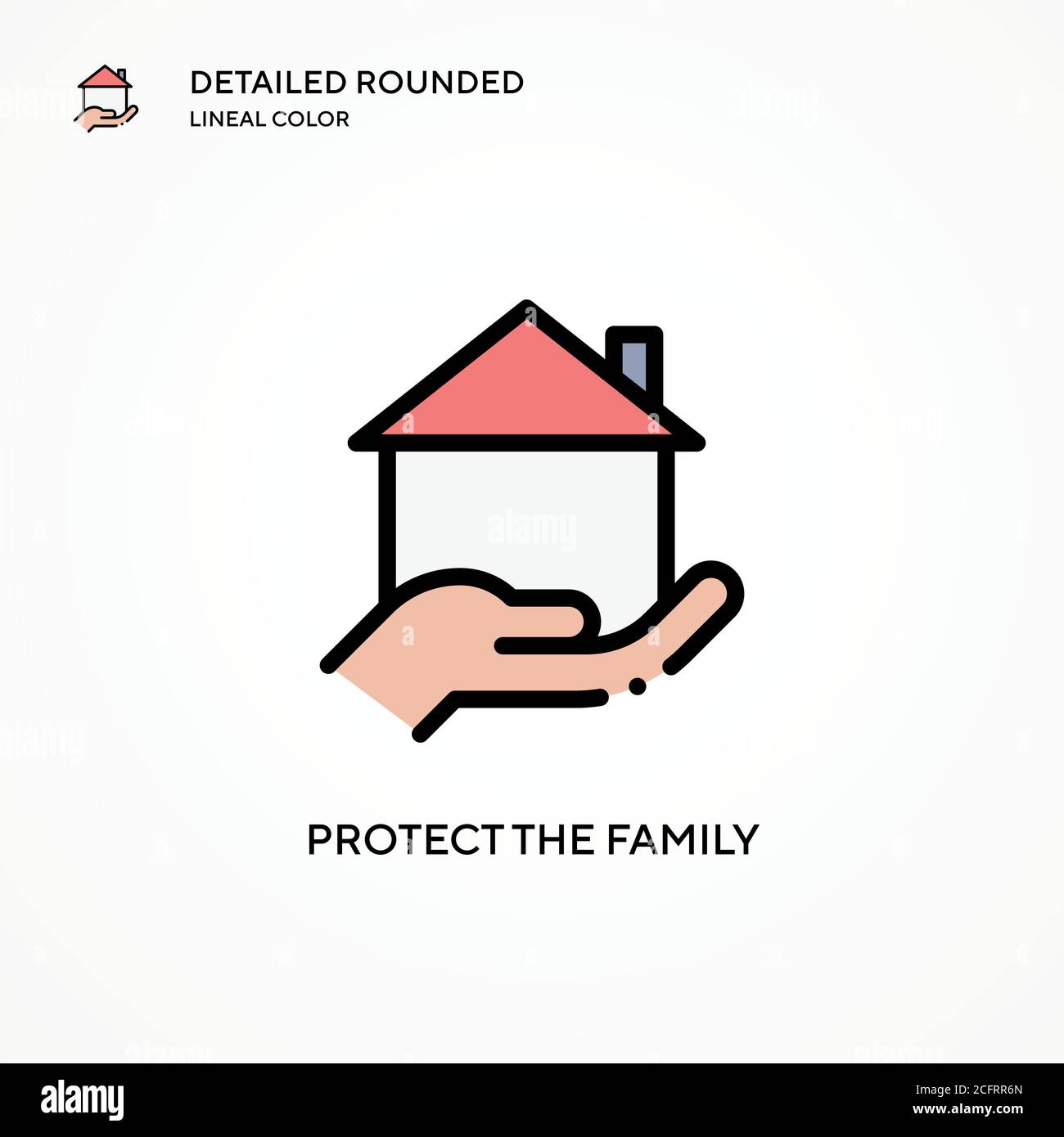 Protect the family vector icon. Modern vector illustration concepts ...