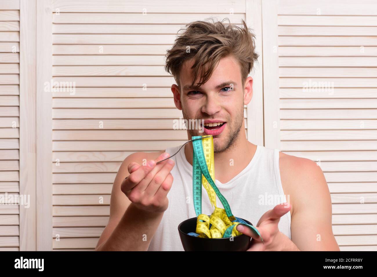 Man eating noodles messy hi-res stock photography and images - Alamy