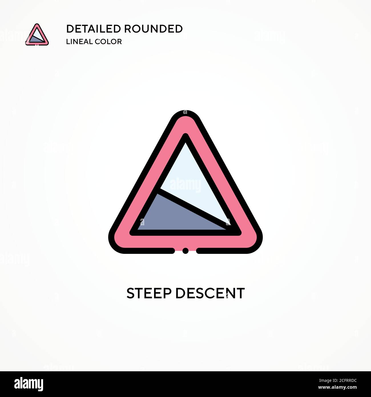 Steep descent vector icon. Modern vector illustration concepts. Easy to edit and customize Stock ...