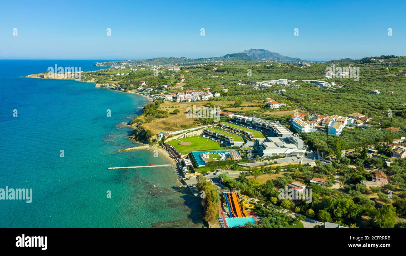 Aerial view of Katragaki beach, Tragaki, Zakynthos, Greece Stock Photo ...