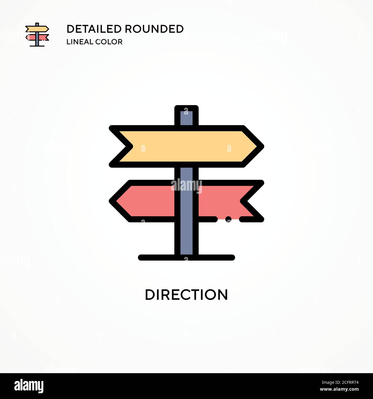 Direction vector icon. Modern vector illustration concepts. Easy to ...