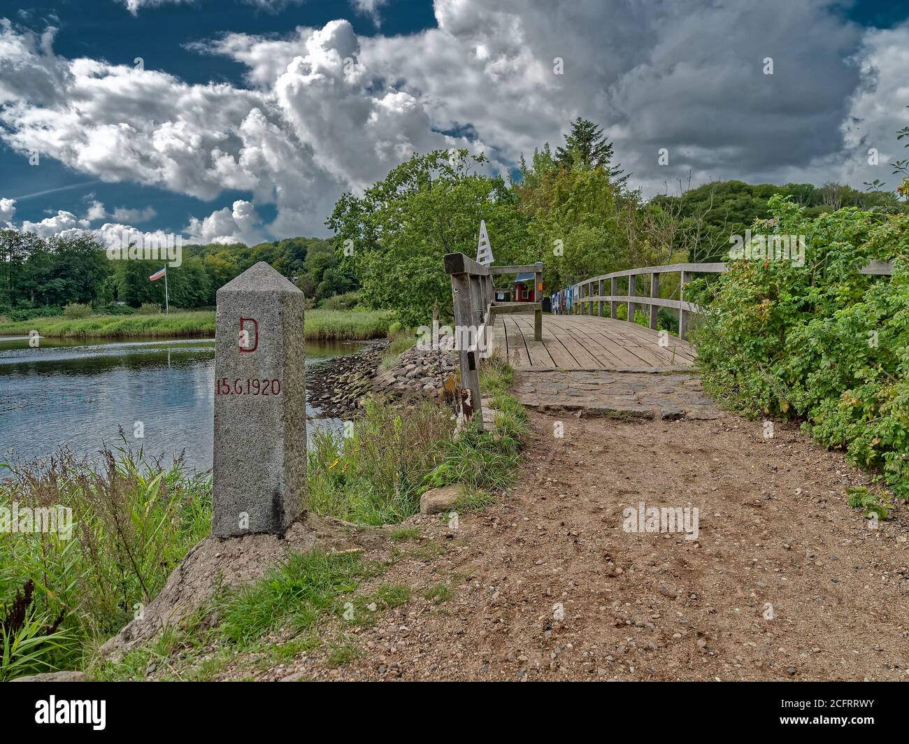 Border between Germany and Denmark near Skomagerhuset Stock Photo - Alamy
