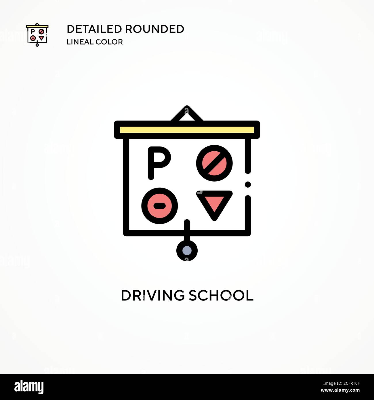 Driving school vector icon. Modern vector illustration concepts. Easy ...
