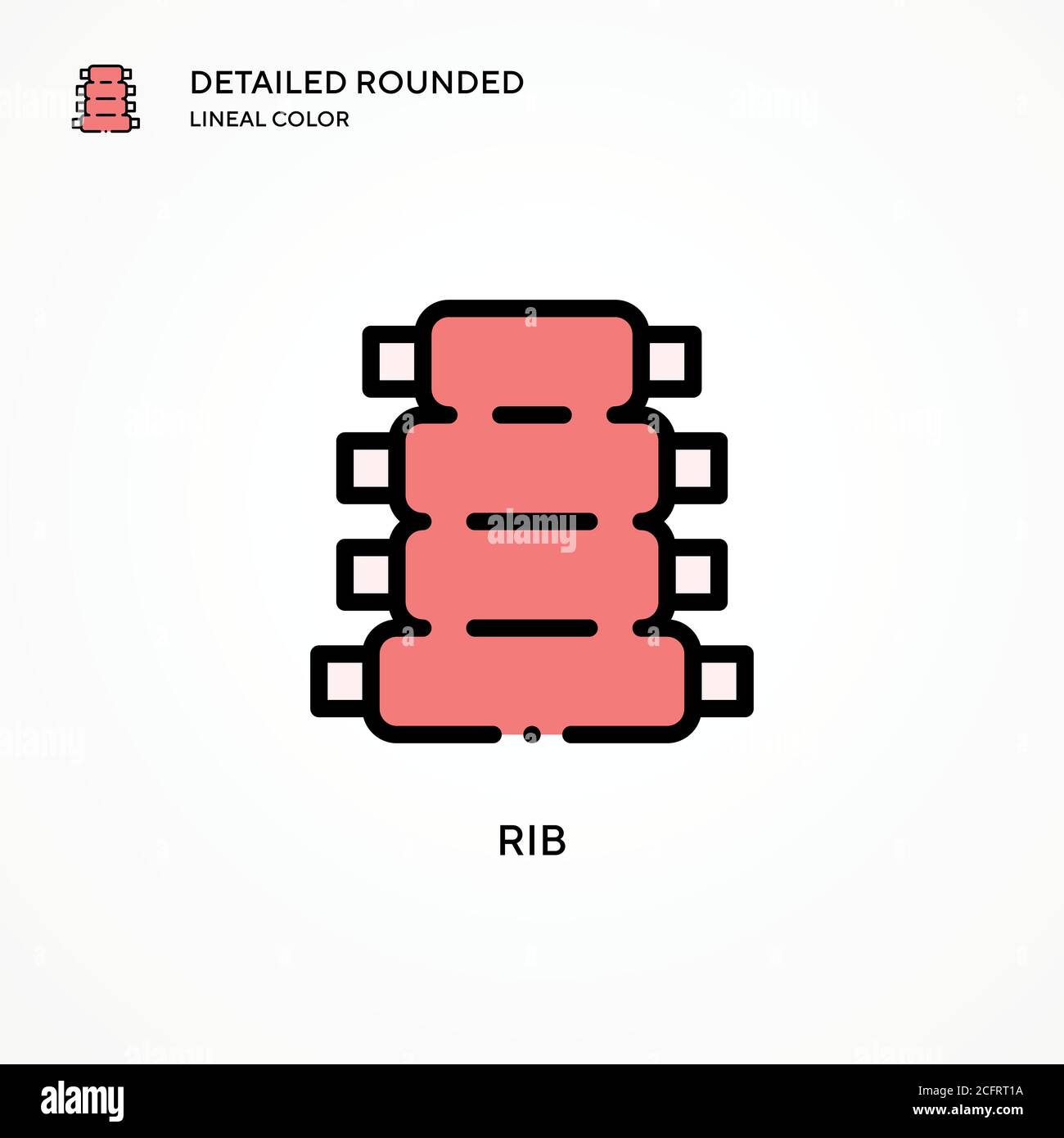 Rib vector icon. Modern vector illustration concepts. Easy to edit and ...