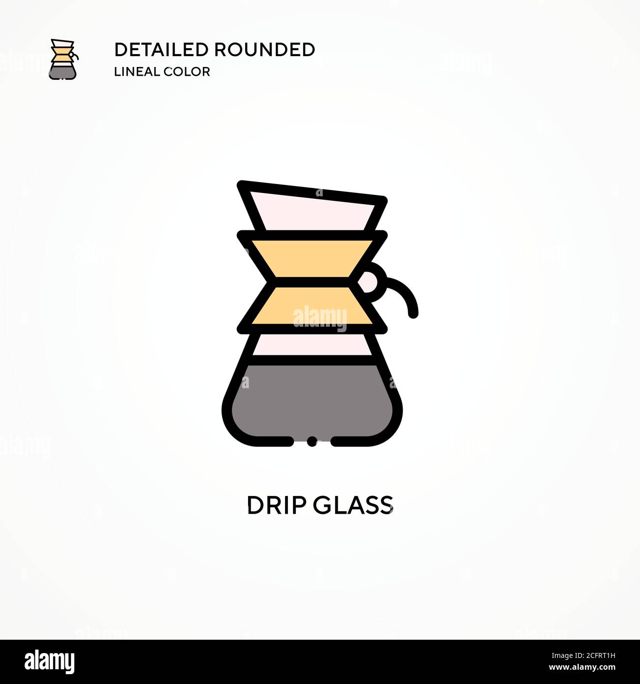 Drip glass vector icon. Modern vector illustration concepts. Easy to ...