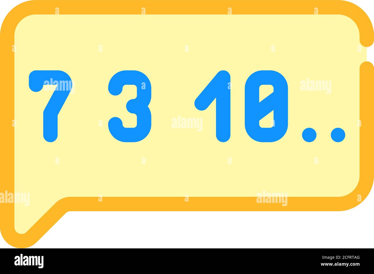 talking numbers color icon vector isolated illustration Stock Vector ...