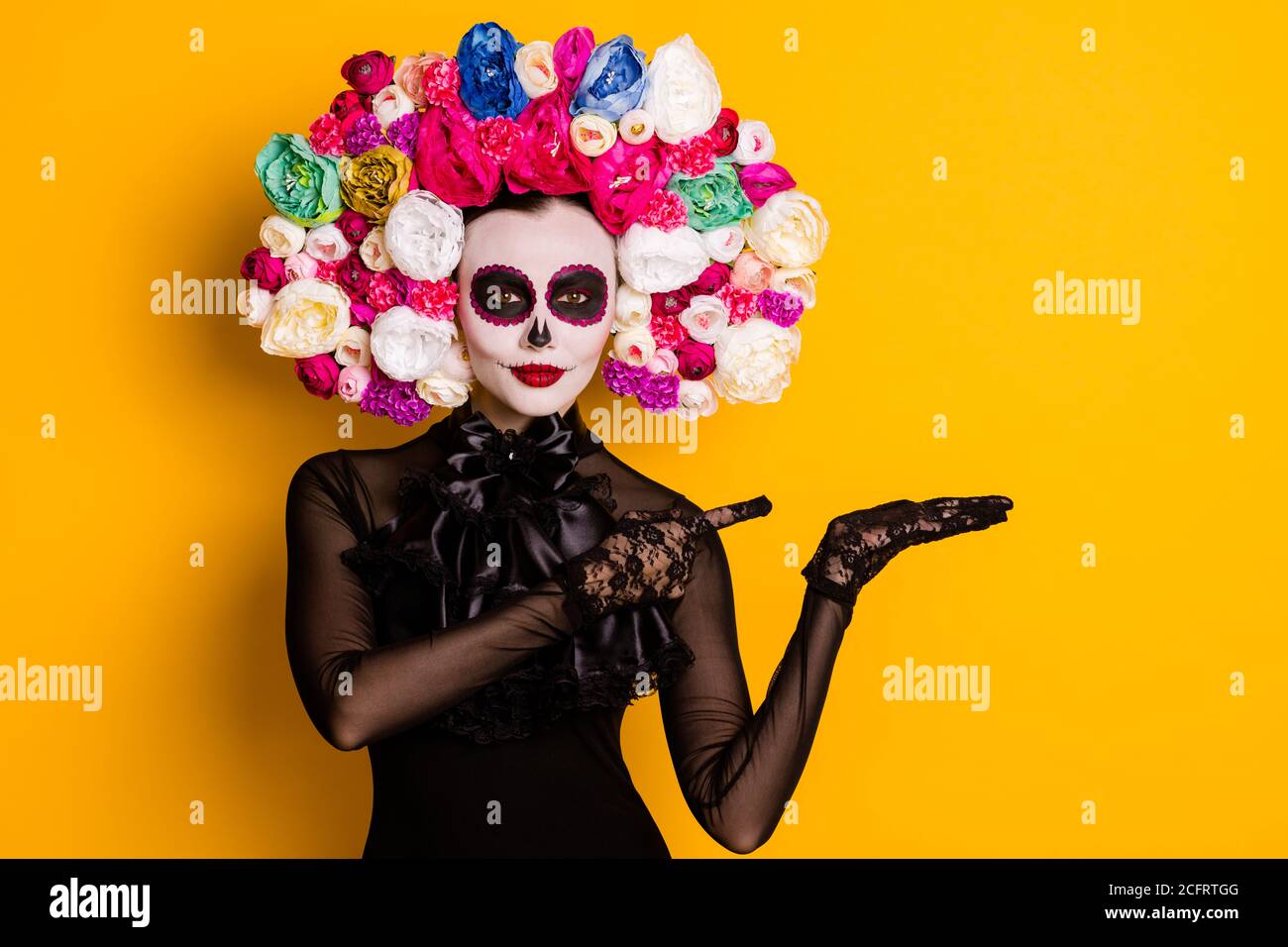 Portrait of her she nice-looking beautiful creepy confident lady ...