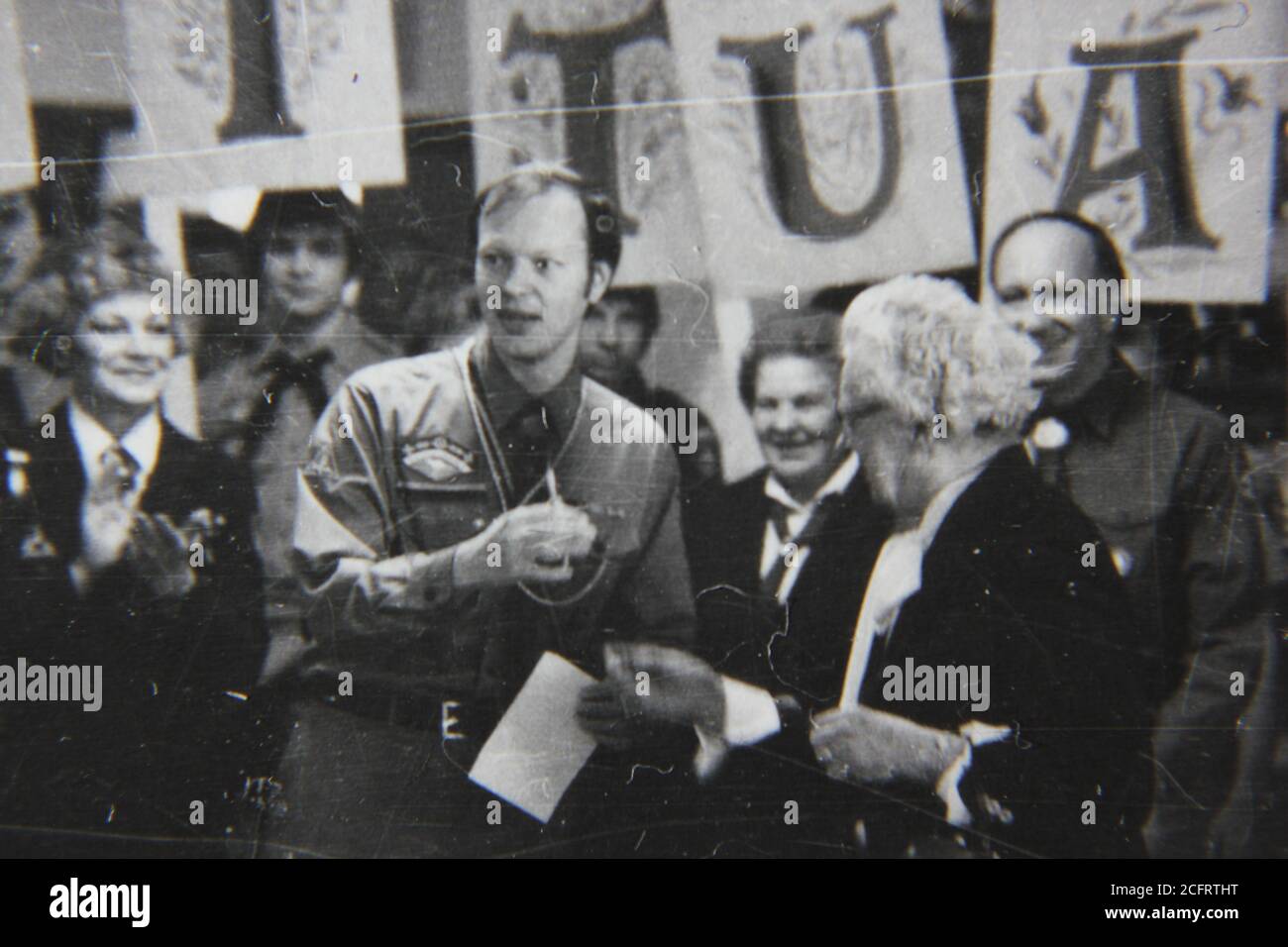 Fine 1970s vintage black and white photography of the hustle and bustle ...