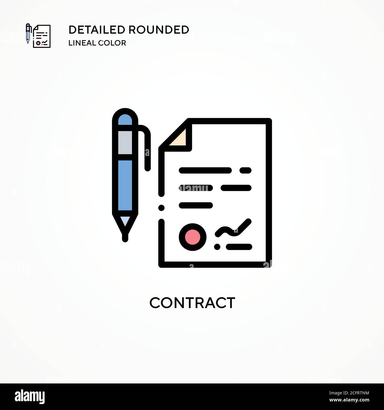 Contract vector icon. Modern vector illustration concepts. Easy to edit ...