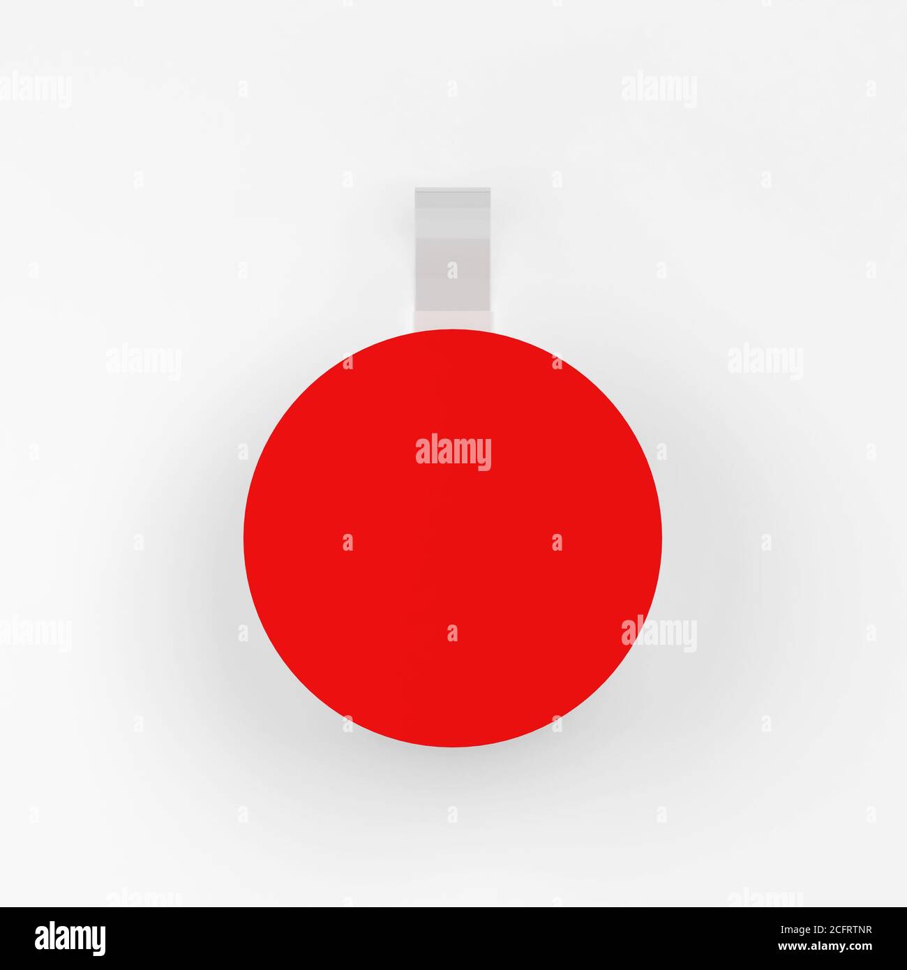 Blank wobbler tag mockup. 3d illustration on gray background Stock ...