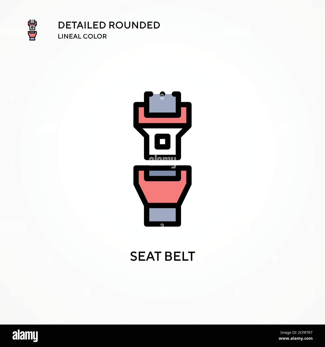 Seat belt vector icon. Modern vector illustration concepts. Easy to ...