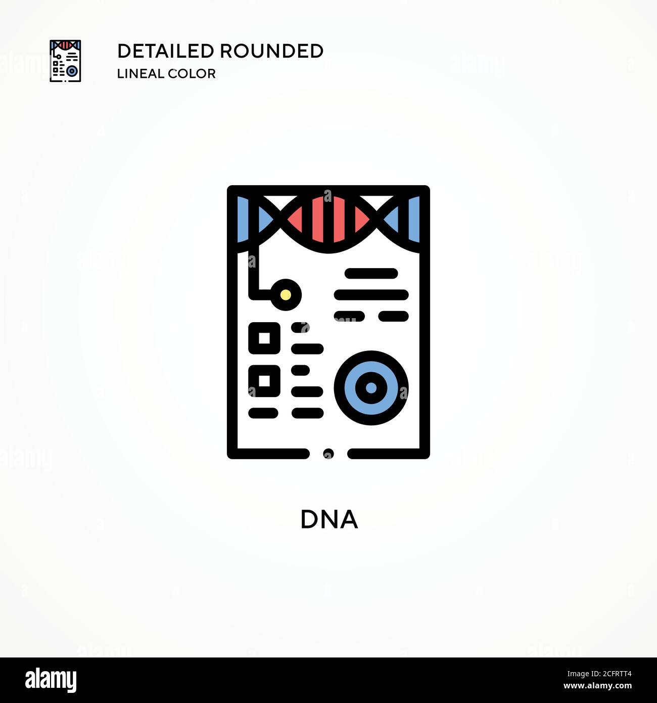 Dna vector icon. Modern vector illustration concepts. Easy to edit and ...