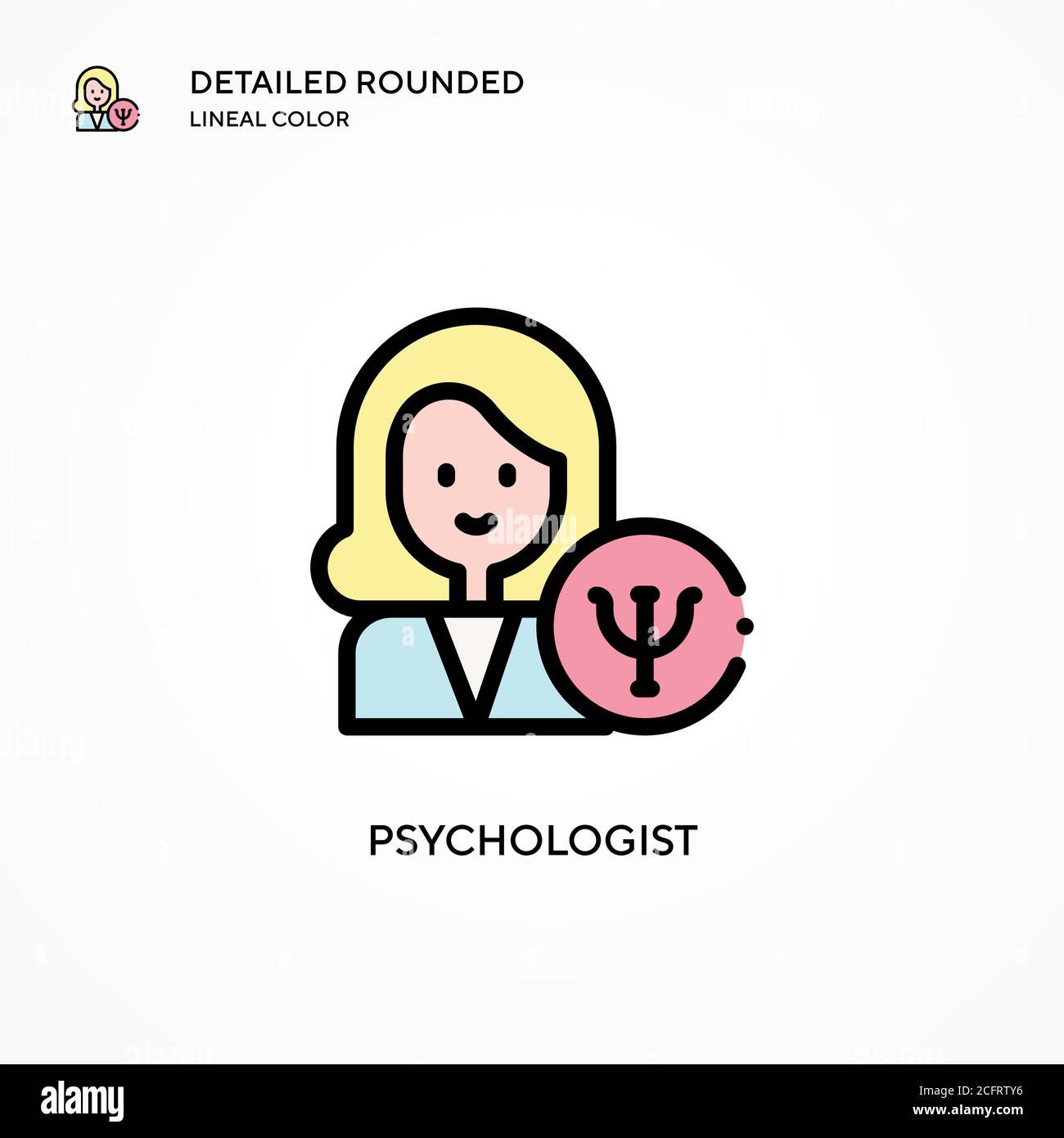 Psychologist vector icon. Modern vector illustration concepts. Easy to ...