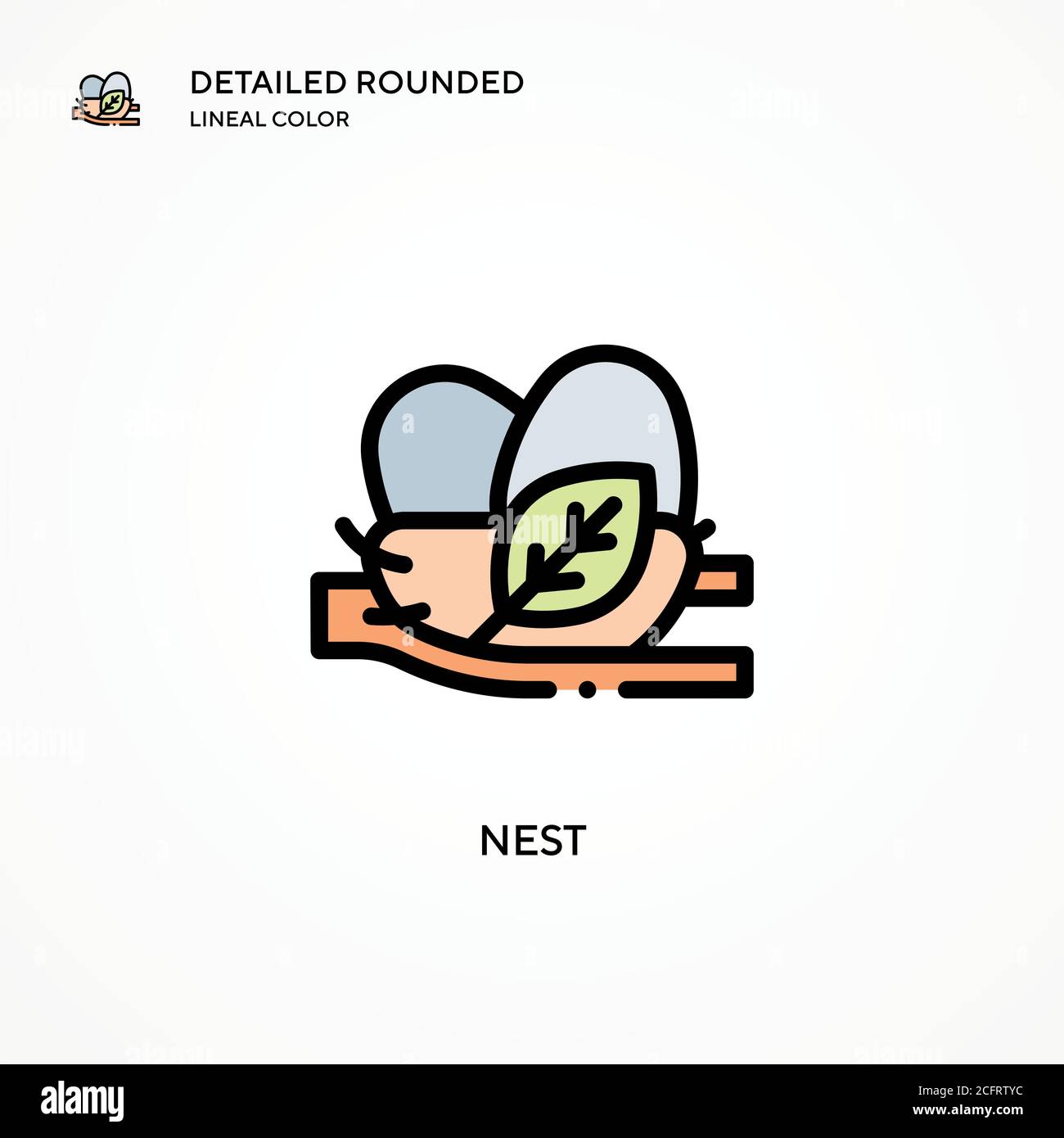 Nest vector icon. Modern vector illustration concepts. Easy to edit and ...