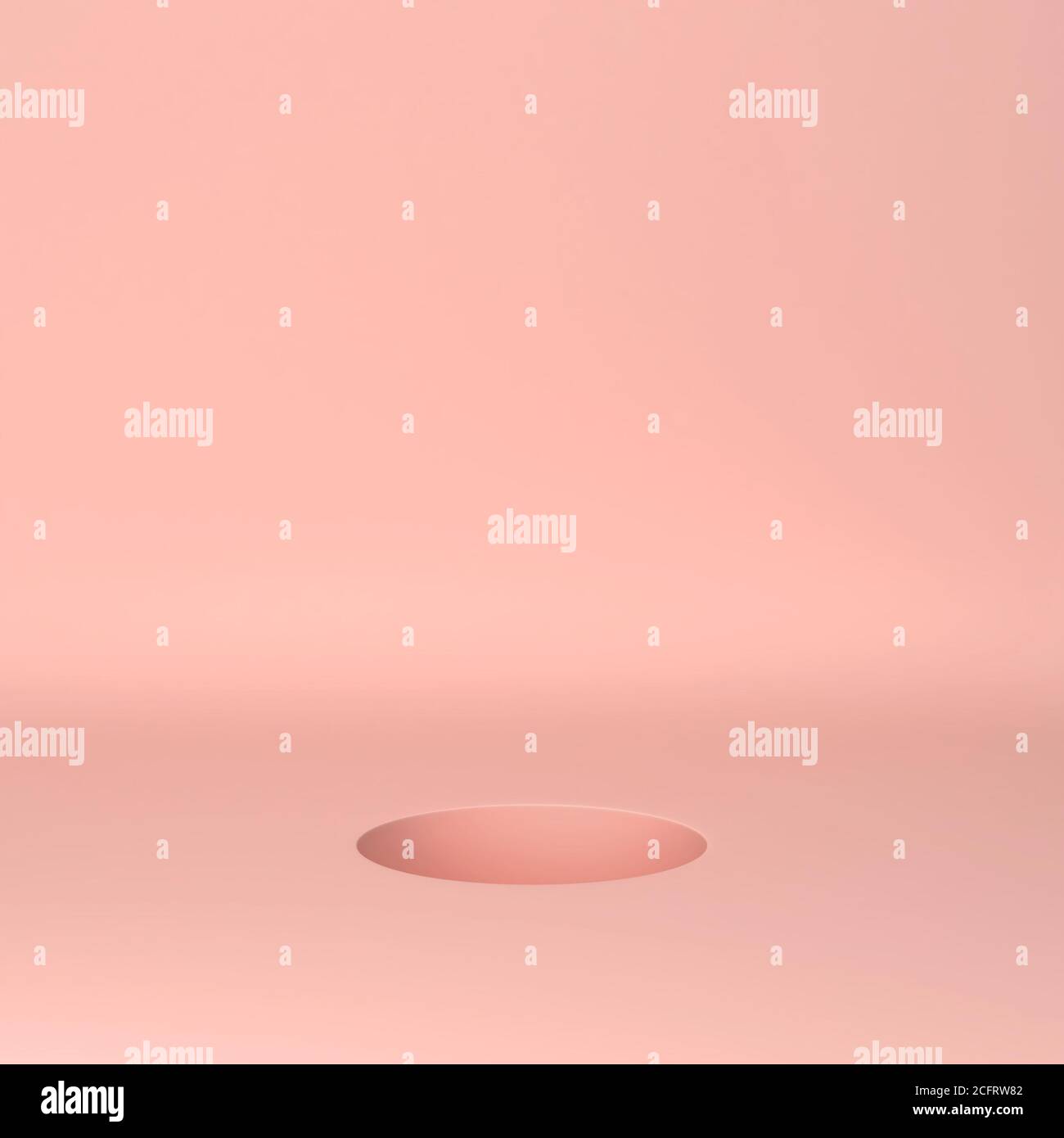 Circle hole in a floor. Minimal scene. 3d illustration Stock Photo - Alamy