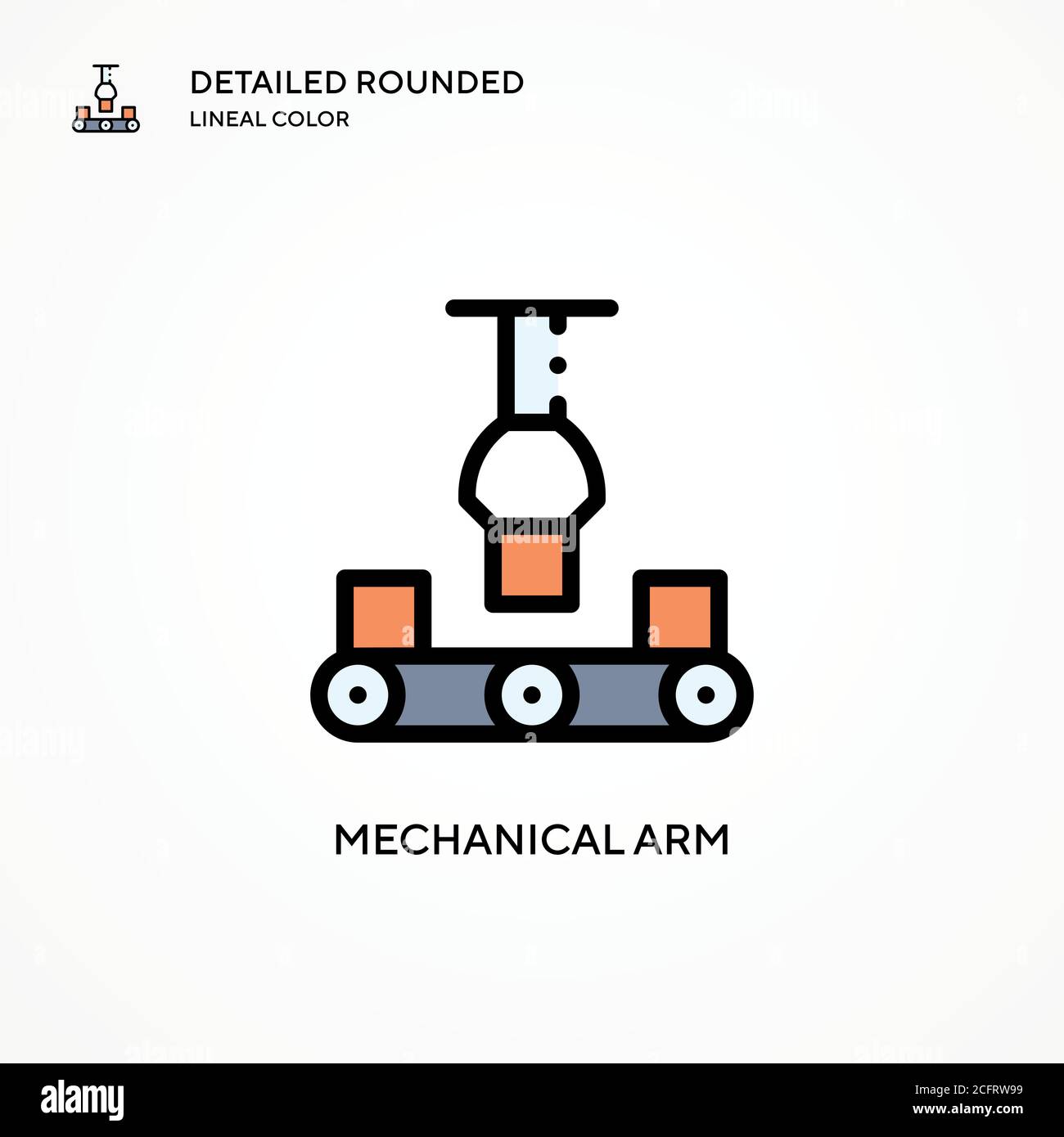 Mechanical arm vector icon. Modern vector illustration concepts. Easy ...