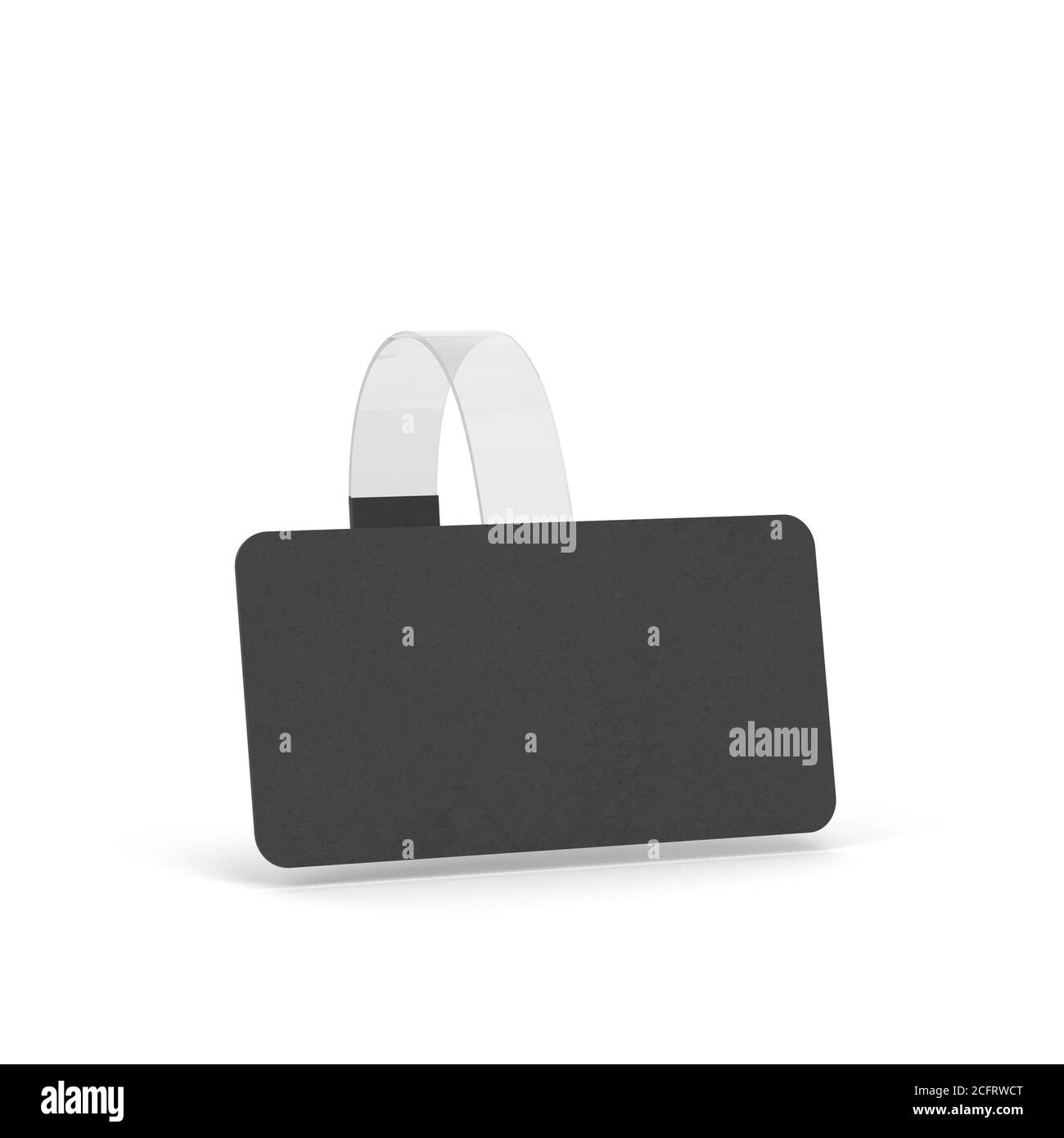 Blank wobbler tag mockup. 3d illustration isolated on white background ...