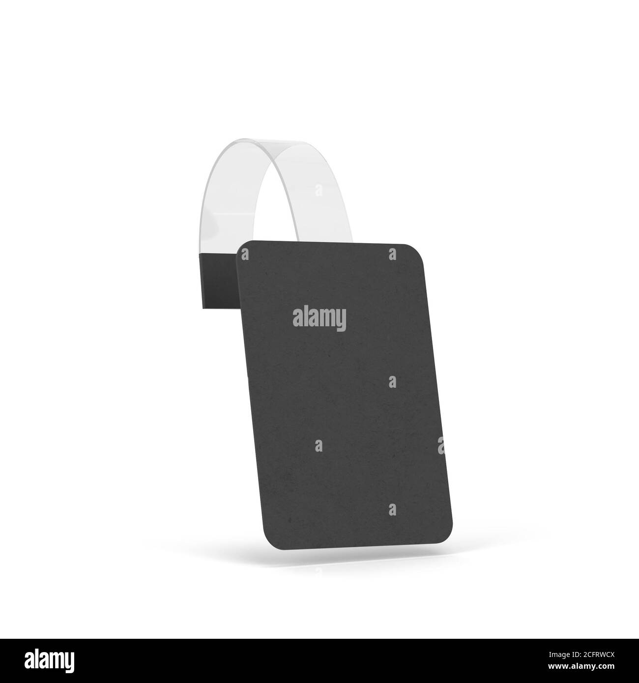 Blank wobbler tag mockup. 3d illustration isolated on white background ...